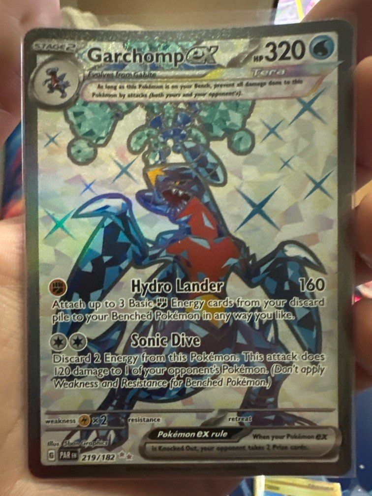 Garchomp ex PAR en 219/182, Hobbies & Toys, Toys & Games on Carousell