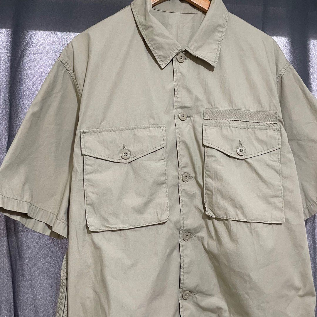GU - Utility Work Polo Oversized Khaki, Men's Fashion, Tops & Sets ...