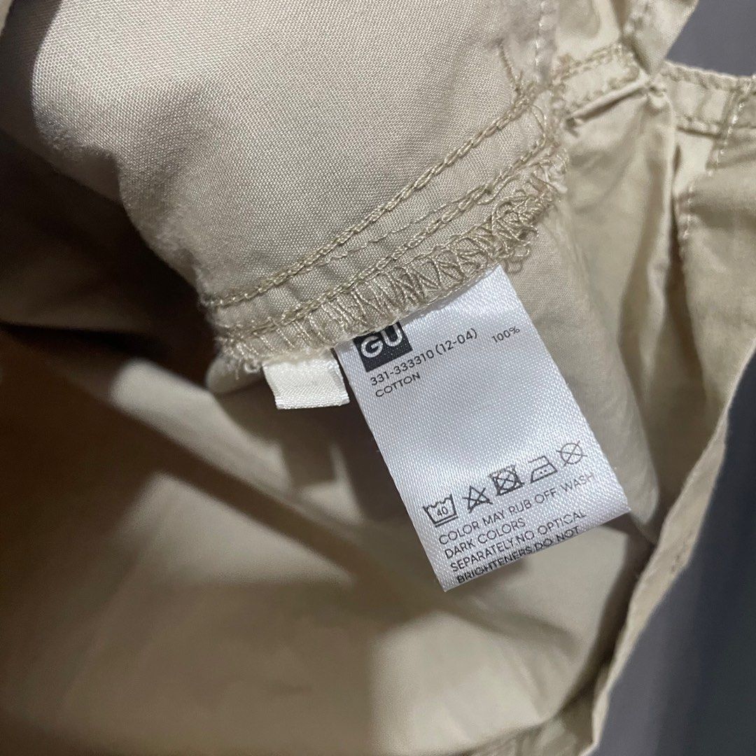 GU - Utility Work Polo Oversized Khaki, Men's Fashion, Tops & Sets ...