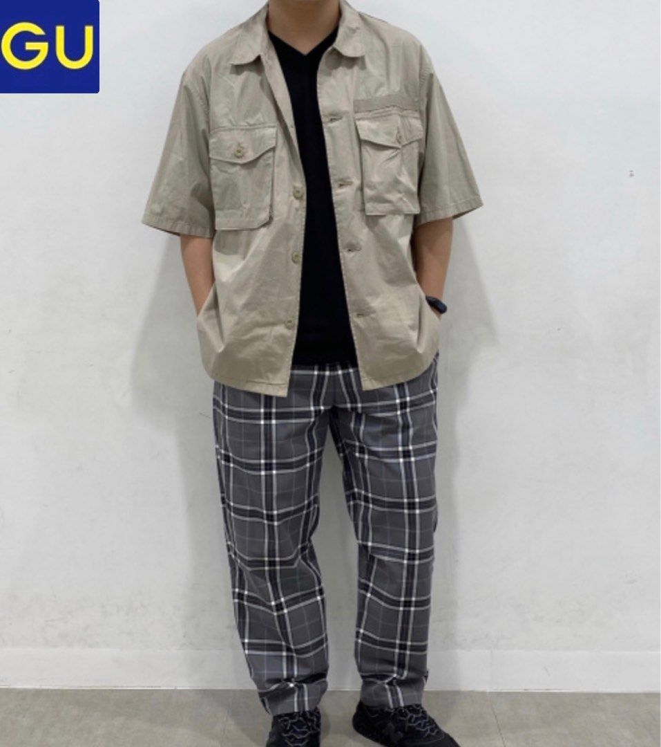 GU - Utility Work Polo Oversized Khaki, Men's Fashion, Tops & Sets ...