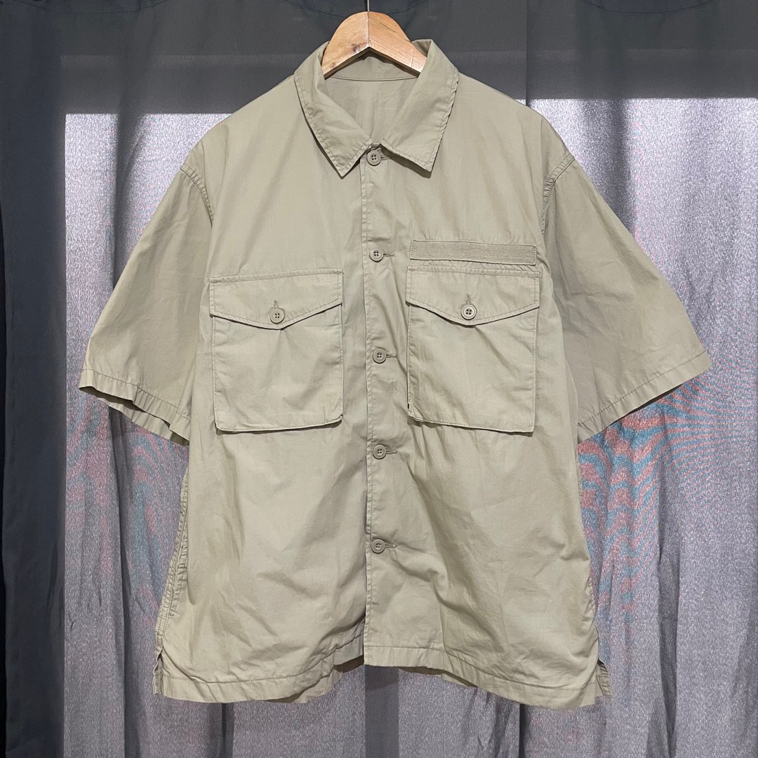 GU - Utility Work Polo Oversized Khaki, Men's Fashion, Tops & Sets ...