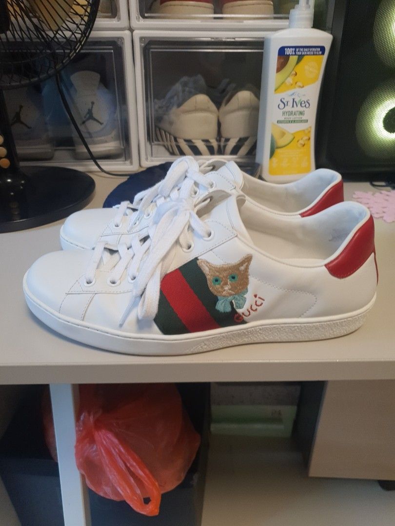 Gucci Ace Cat Sneakers, Luxury, Sneakers & Footwear on Carousell