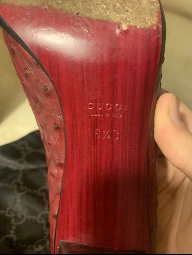 Gucci Ruby Red. Made in Italy Size 6.5, Women's Fashion, Footwear, Shoe ...