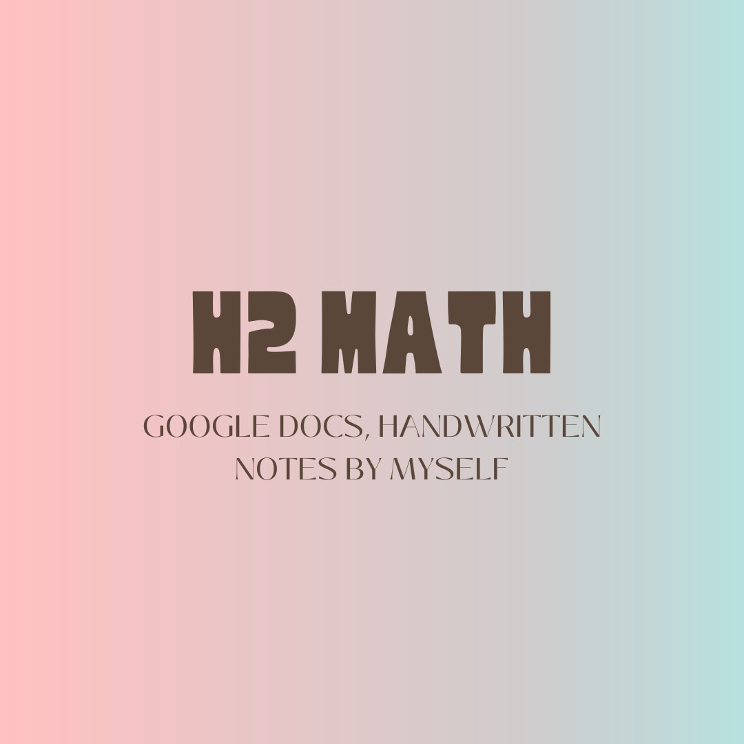 H2 mathematics notes, Hobbies & Toys, Books & Magazines, Assessment ...