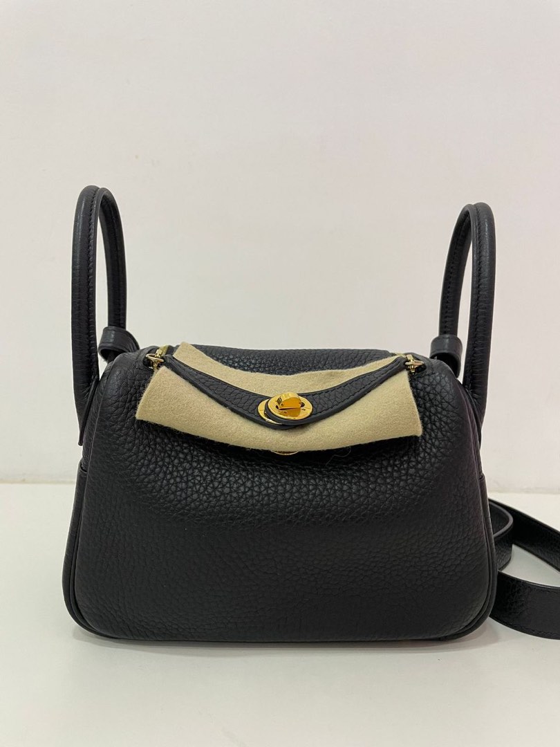 Hermes Mini Lindy Black GHW, Luxury, Bags & Wallets on Carousell