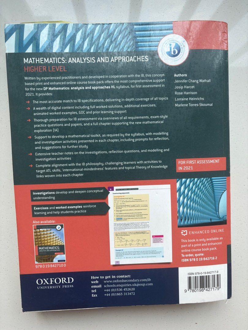 IB MAA HL Textbook by Oxford, Hobbies & Toys, Books & Magazines ...