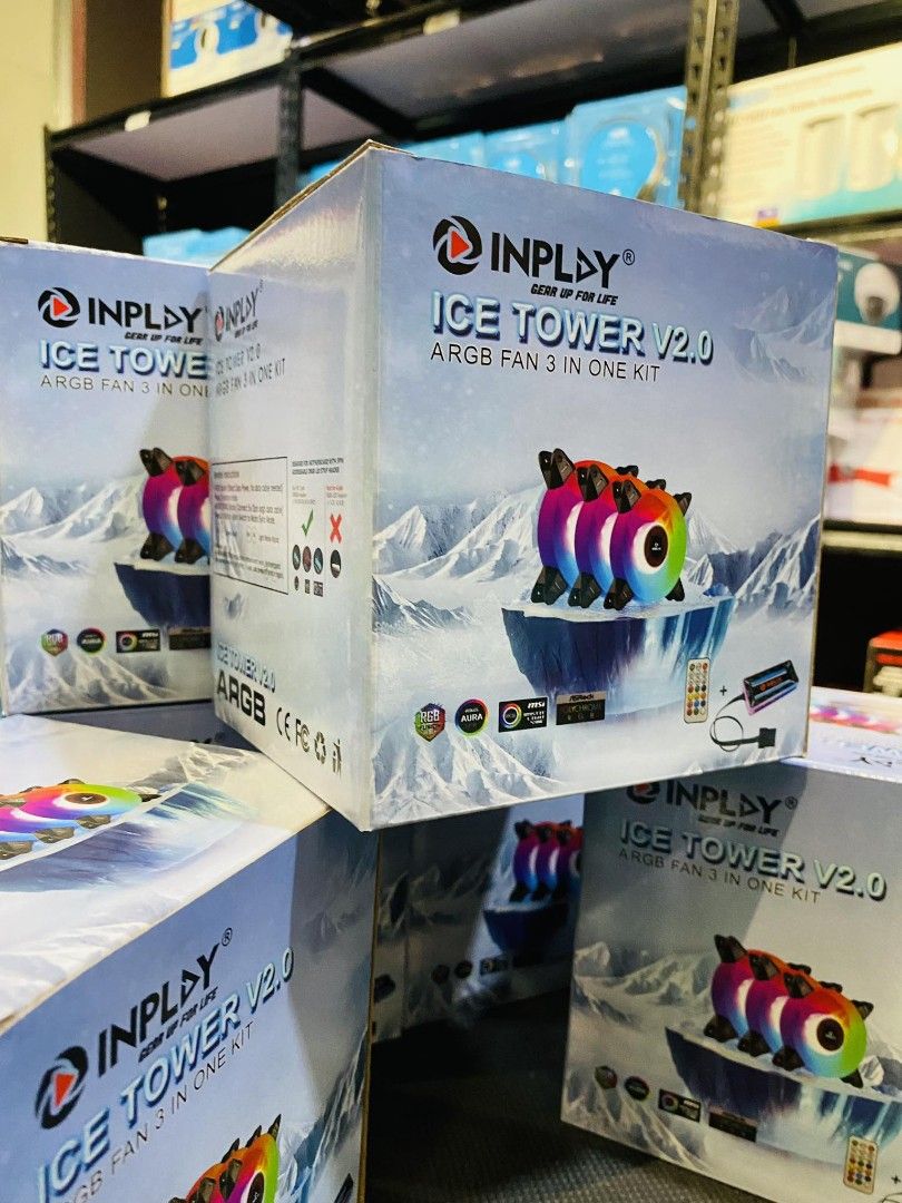 Inplay 120mm ARGB Cooling Fan Ice Tower V2 3in1 Kit With Controller ...