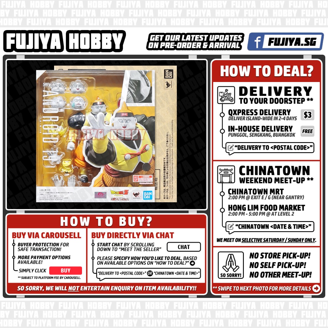 [IN-STOCK!!] S.H. Figuarts Android 19 [ASIA!!] Nov 2023, Hobbies & Toys ...