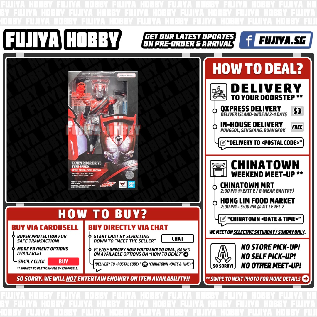 [IN-STOCK!!] S.H. Figuarts SHF Kamen Rider Drive Type Speed Heisei ...