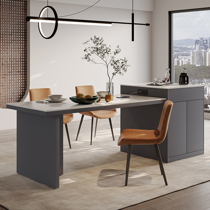 Island Table Table integrated rock board household retractable table ...