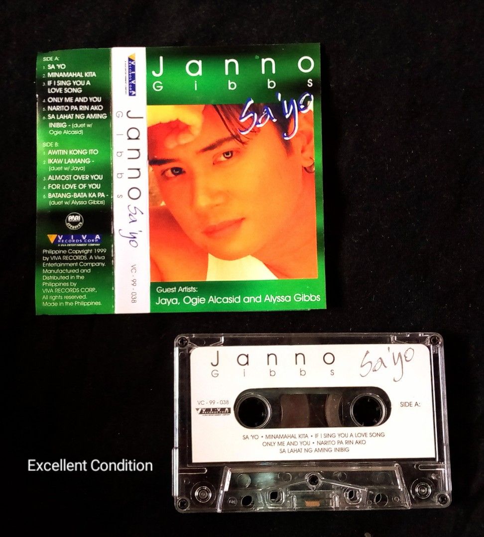 Janno Gibbs Sa'yo Cassette Tape Original Cassette Tapes Vintage ...