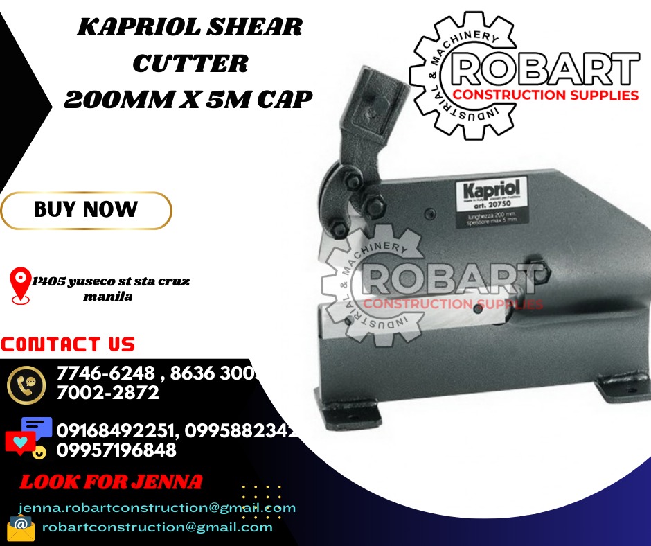 KAPRIOL SHEAR CUTTER 200MM X 5M CAP, Commercial & Industrial ...
