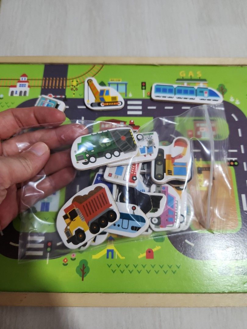 Kids interactive magnetic board - vehicle themed, Babies & Kids, Infant ...