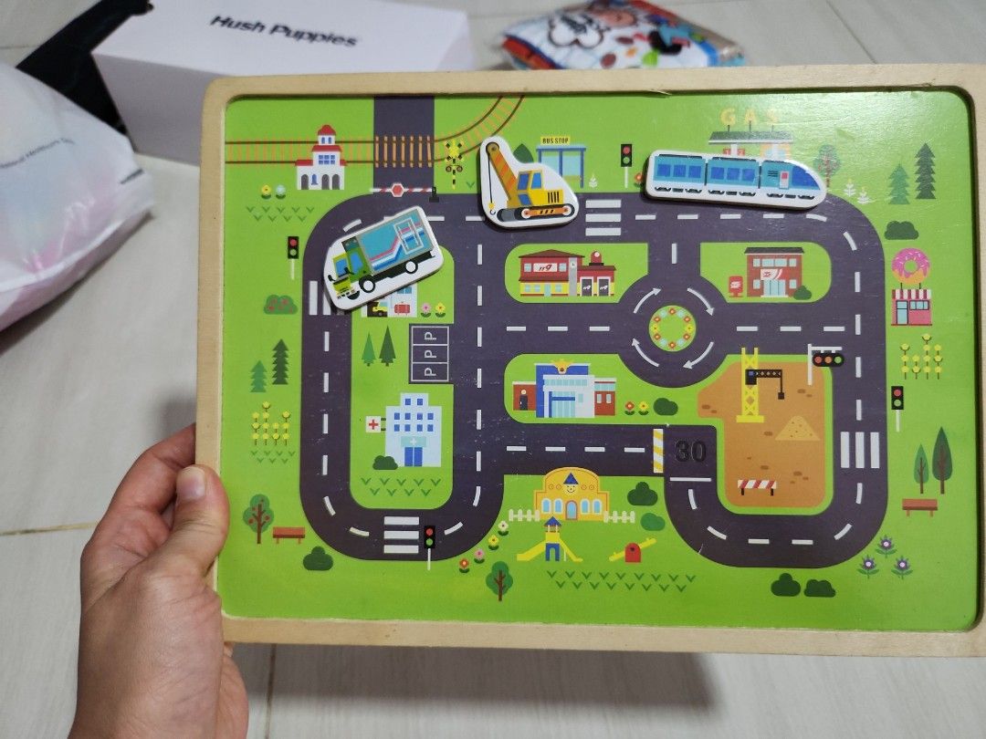 Kids interactive magnetic board - vehicle themed, Babies & Kids, Infant ...