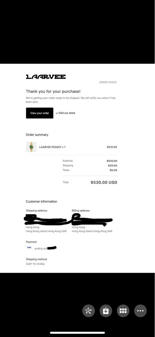 LAARVEE WATCH GOLD GREEN, 名牌, 手錶 - Carousell