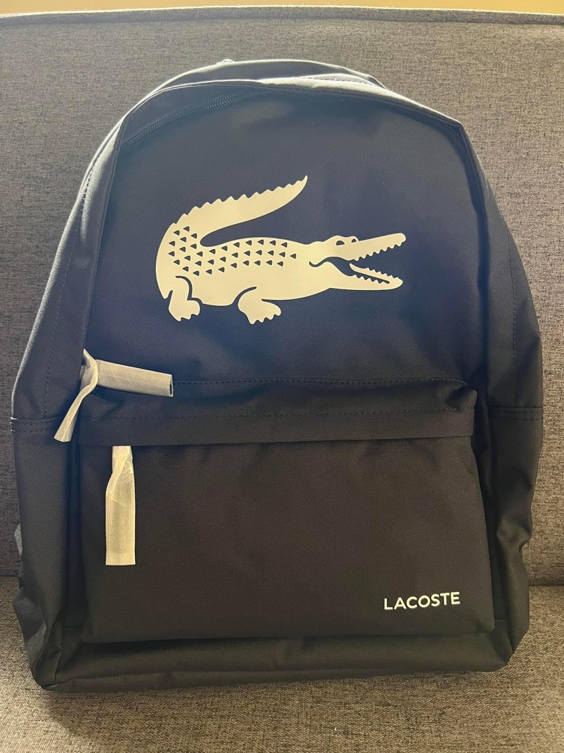 Lacoste Large Backpack Black, Men's Fashion, Bags, Backpacks on Carousell