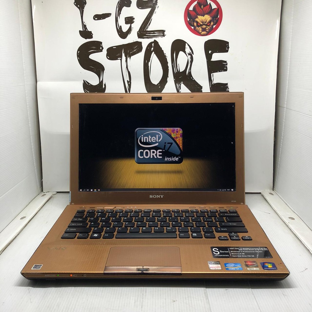 LAPTOP ANTIK DUAL VGA! SONY VAIO S SERIES GOLD EDITION i7 8/256 MULUS ...