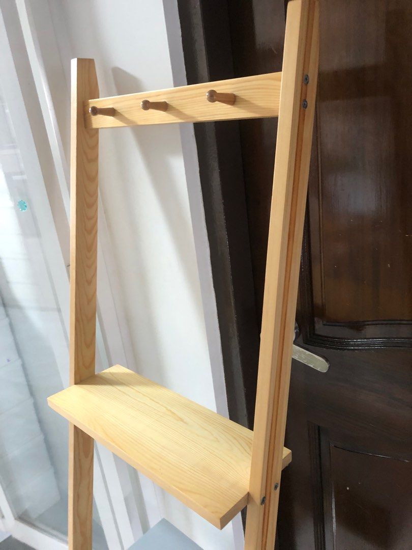 Leaning shelf with drawer grey Nordic Muji style, Furniture & Home ...