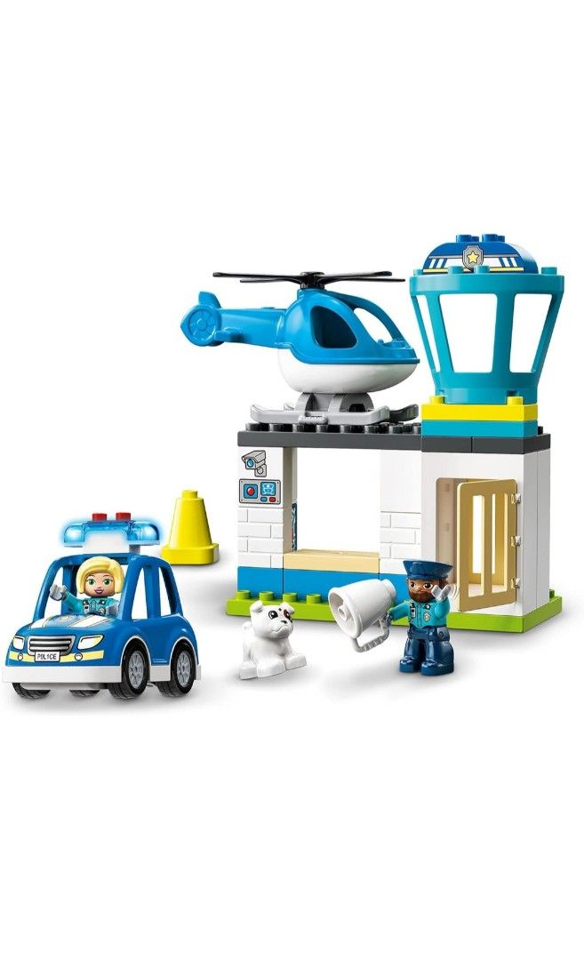 LEGO Duplo Town 10959 Police Station & Helicopter (40 Pieces), Hobbies ...