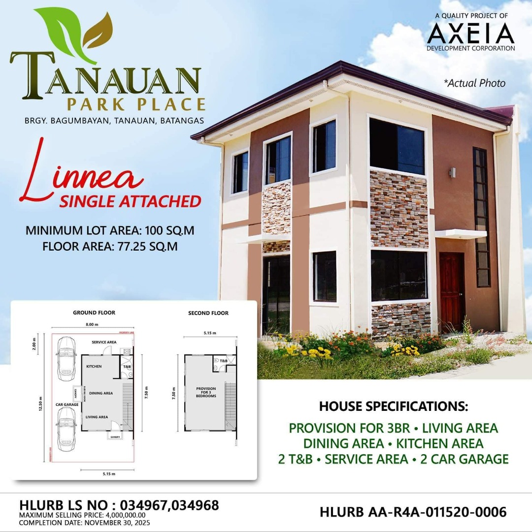 Linnea Tanauan Park Place PASALO, Property, For Sale, House & Lot on ...