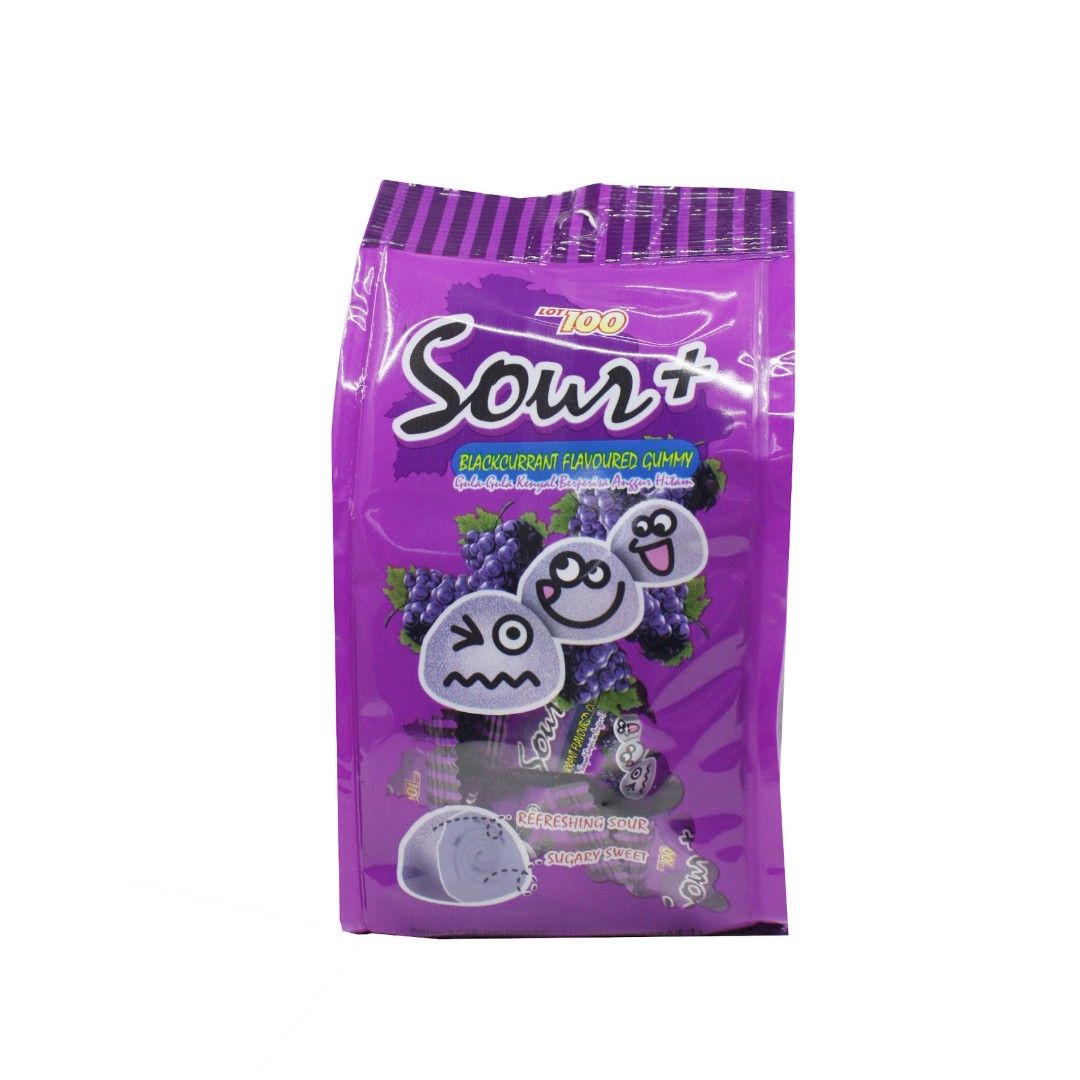 Lot 100 sour+ soft gummy sweets candy soft gummies fruity gummy sour fruit flavoured gummy candy ...
