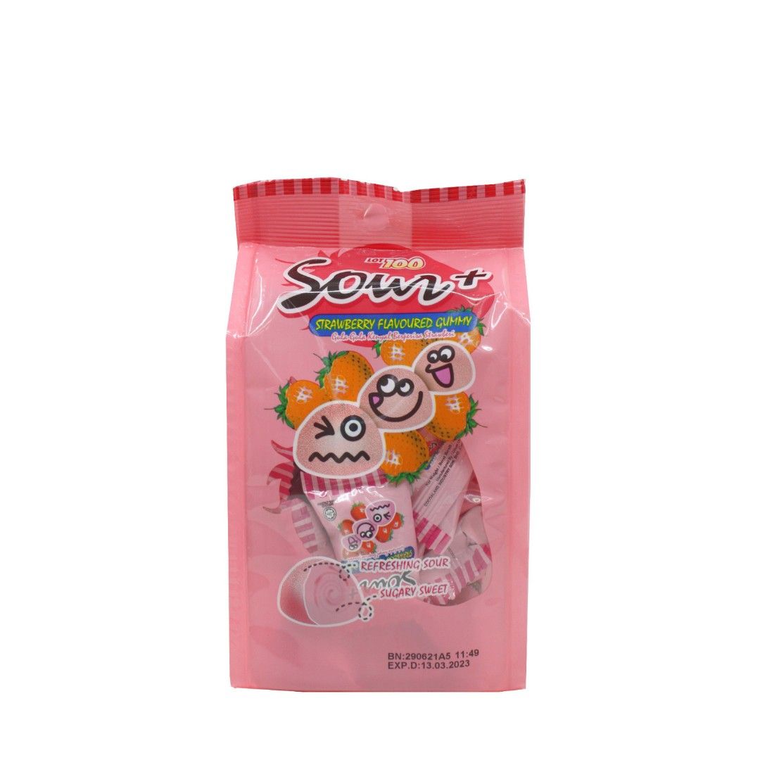 Lot 100 sour+ soft gummy sweets candy soft gummies fruity gummy sour ...