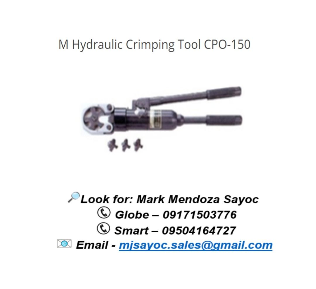 M Hydraulic Crimping Tool CPO-150, Commercial & Industrial ...
