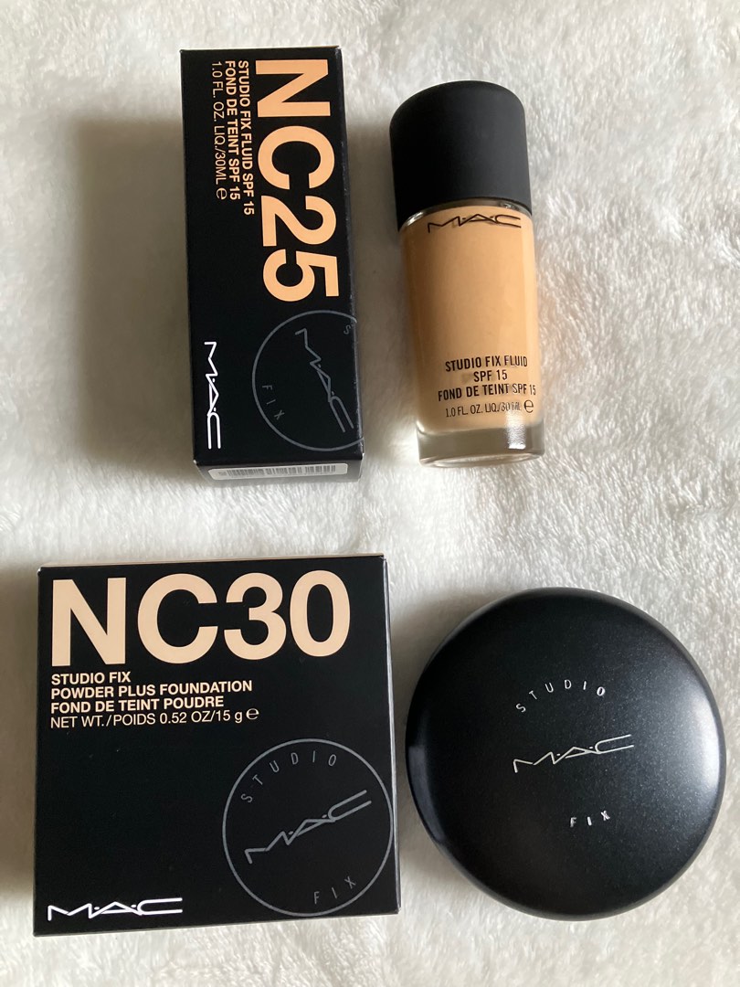 Mac Studio Fix Fluid NC25 and Mac Studio Fix Powder NC30, Beauty ...