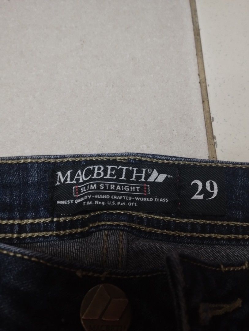 Macbeth slim straight, Men's Fashion, Bottoms, Jeans on Carousell