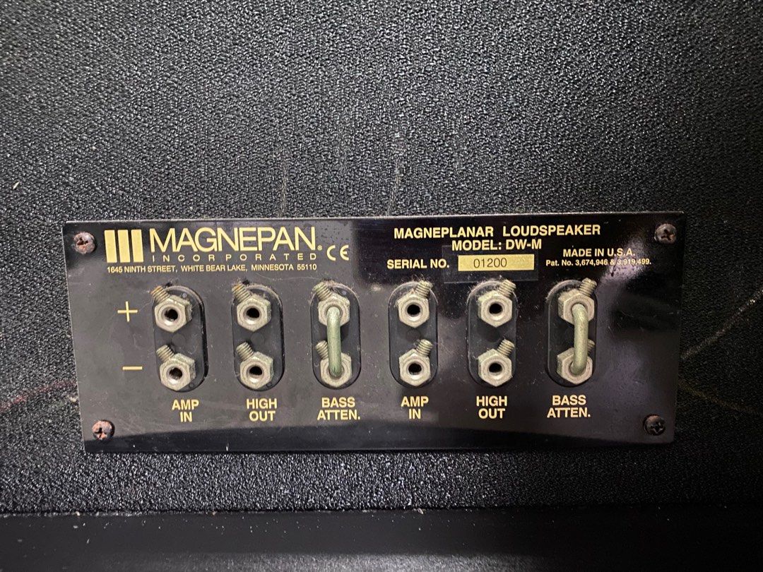 Magnepan DWM Bass Panel, Audio, Soundbars, Speakers & Amplifiers on ...