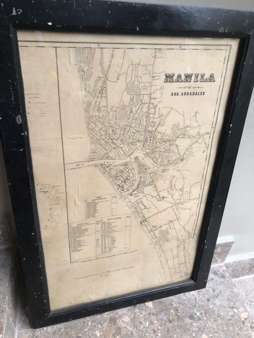 MANILA SUS ARRABALES 1898 Map of Manila American Occupation Period ...