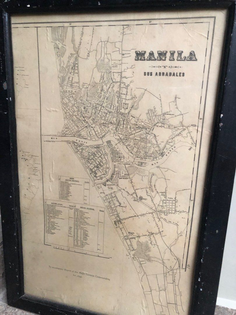 MANILA SUS ARRABALES 1898 Map of Manila American Occupation Period ...