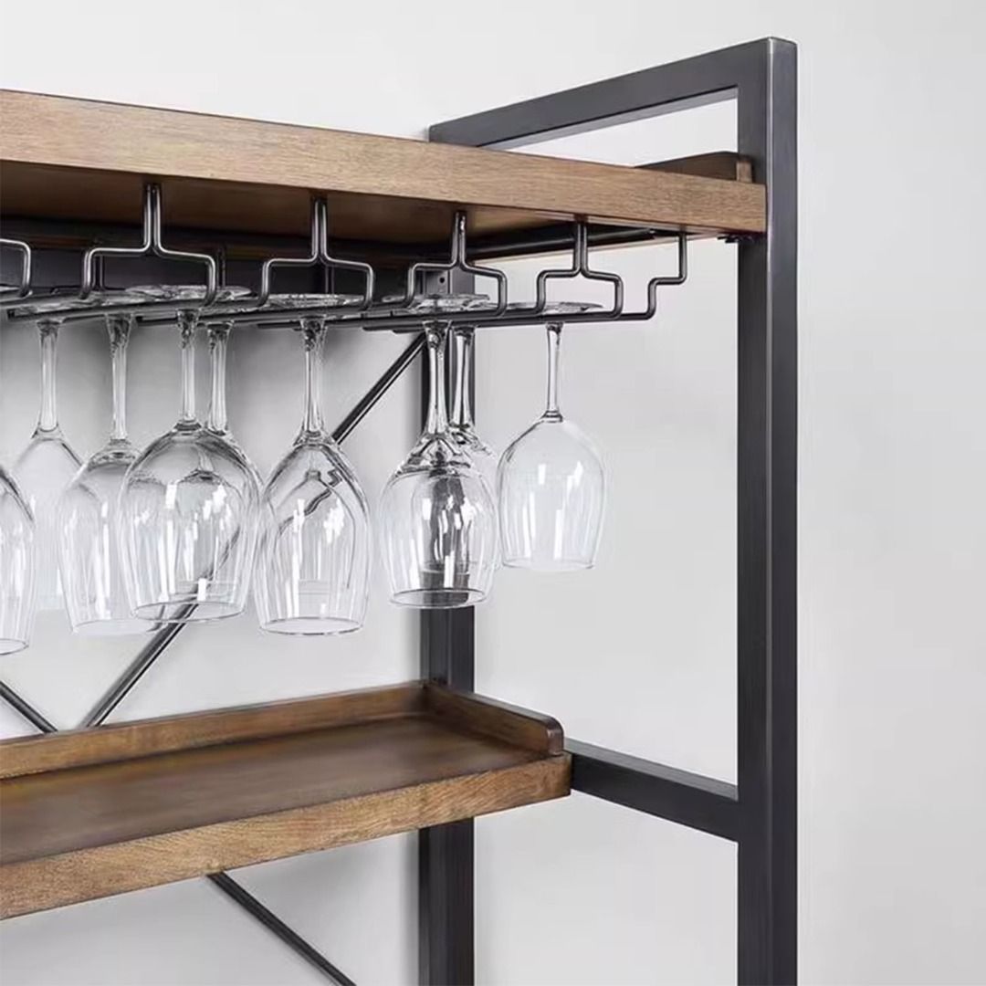 MAS-1437 Masdio Industrial-Style Wine Rack Display Cabinet, Furniture ...