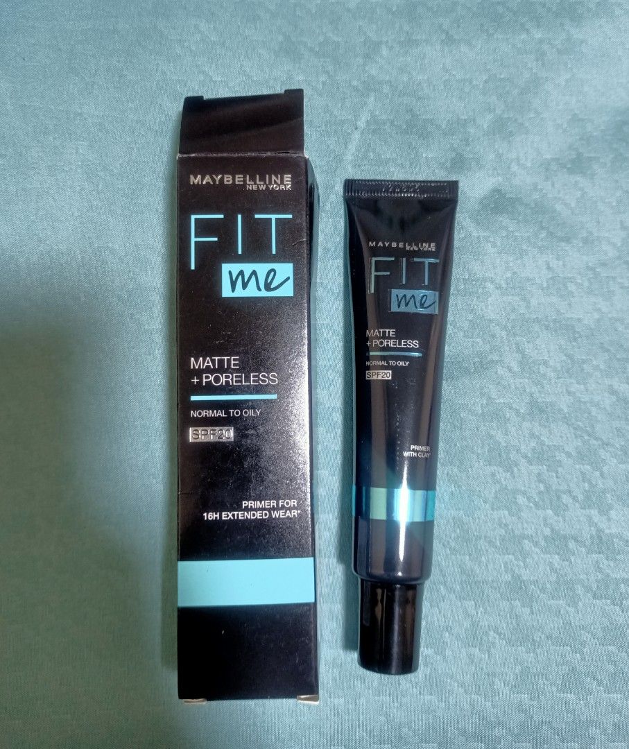 Maybelline Fit Me Primer with clay Matte + Poreless, Beauty & Personal ...