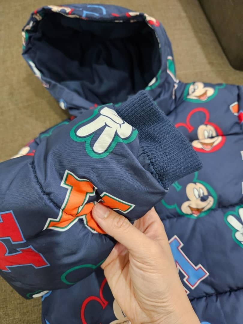 Mickey Mouse Puffer Jacket, Babies & Kids, Babies & Kids Fashion on ...