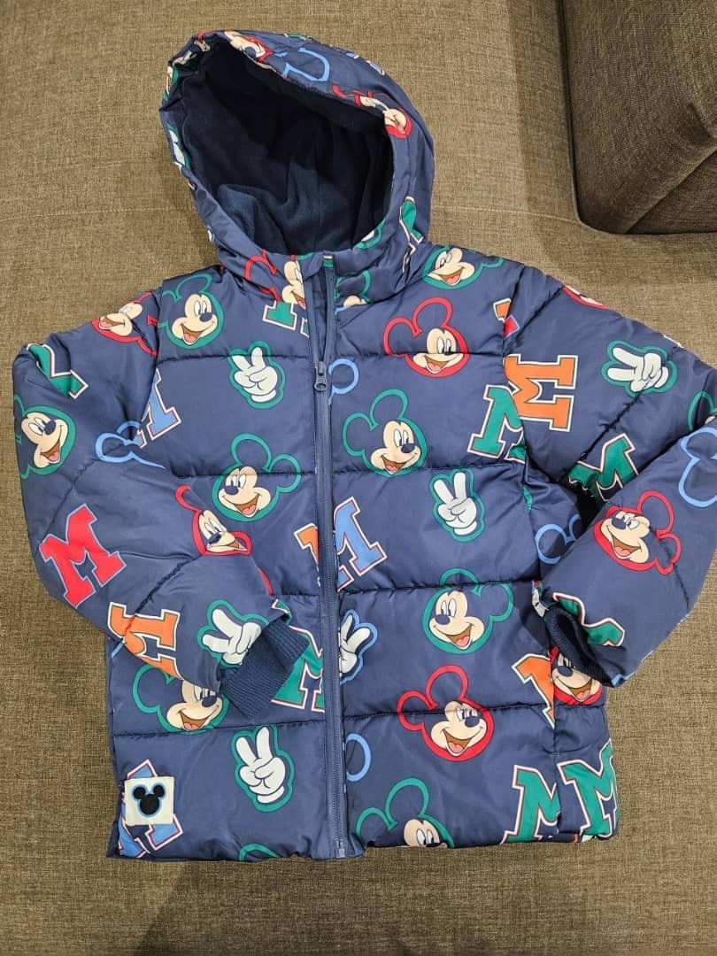 Mickey Mouse Puffer Jacket, Babies & Kids, Babies & Kids Fashion on ...