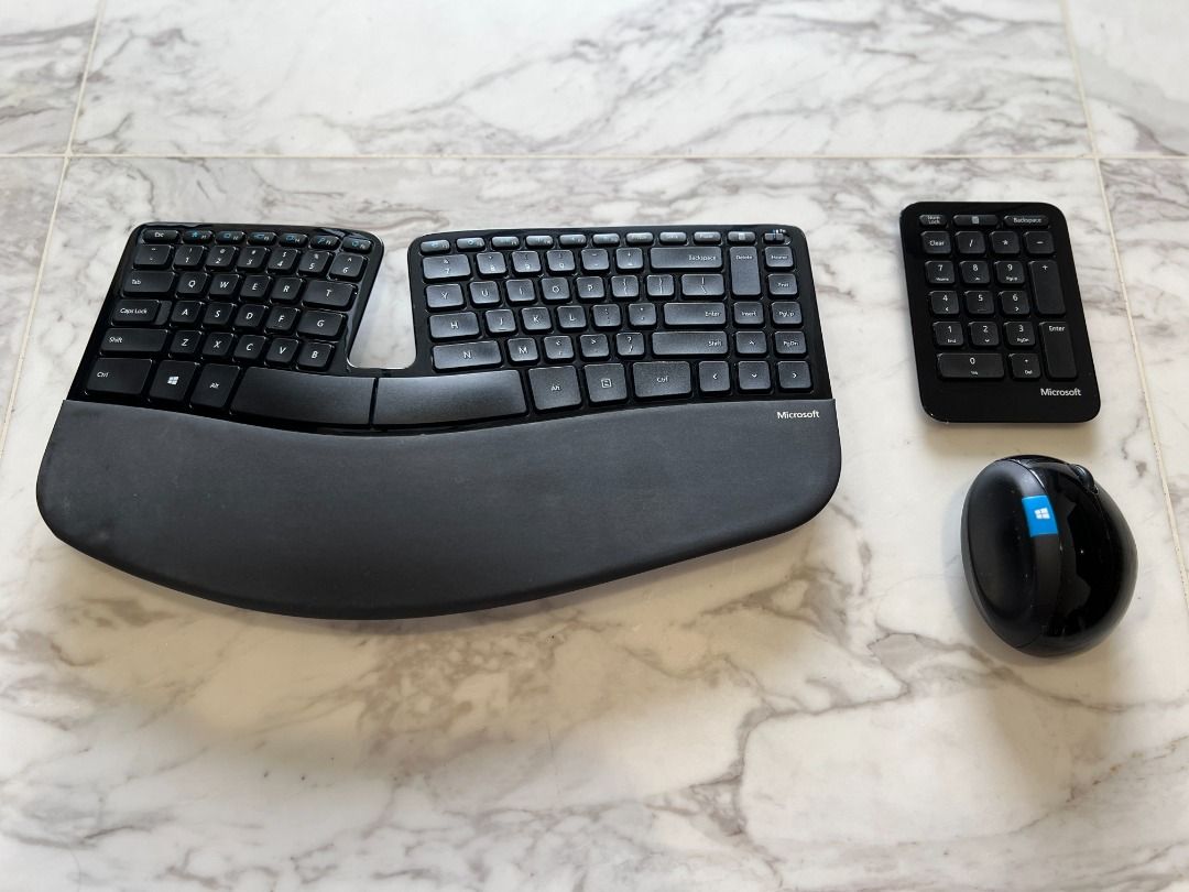 Microsoft Sculpt Ergonomic Desktop Keyboard Mouse Number Pad Combo ...