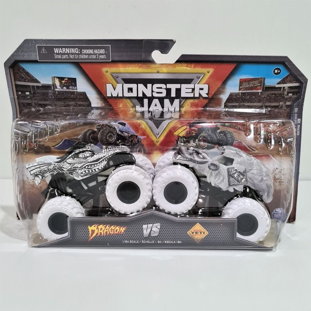 Monster Jam Dragon vs Yeti, Hobbies & Toys, Toys & Games on Carousell