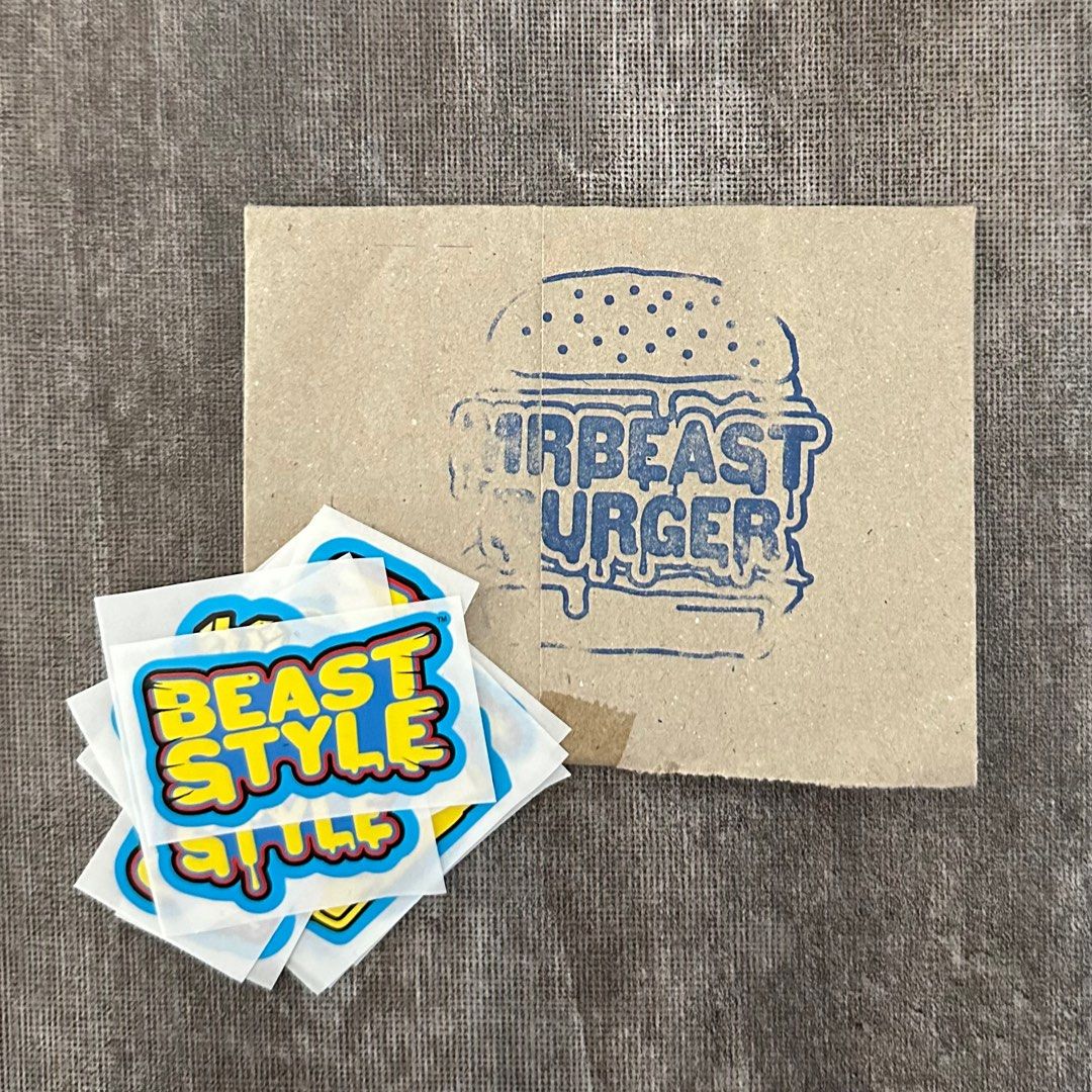 Mr Beast Burger Stickers (official), Hobbies & Toys, Stationery & Craft ...