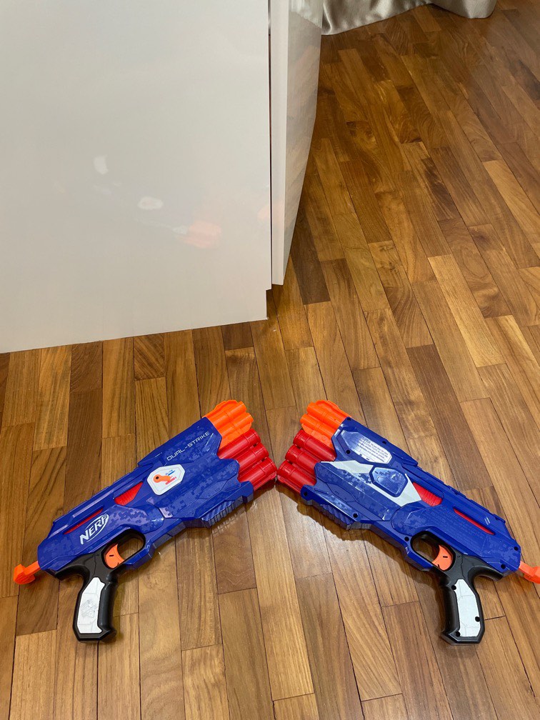 Nerf Dual-Strike Blaster, Hobbies & Toys, Toys & Games on Carousell