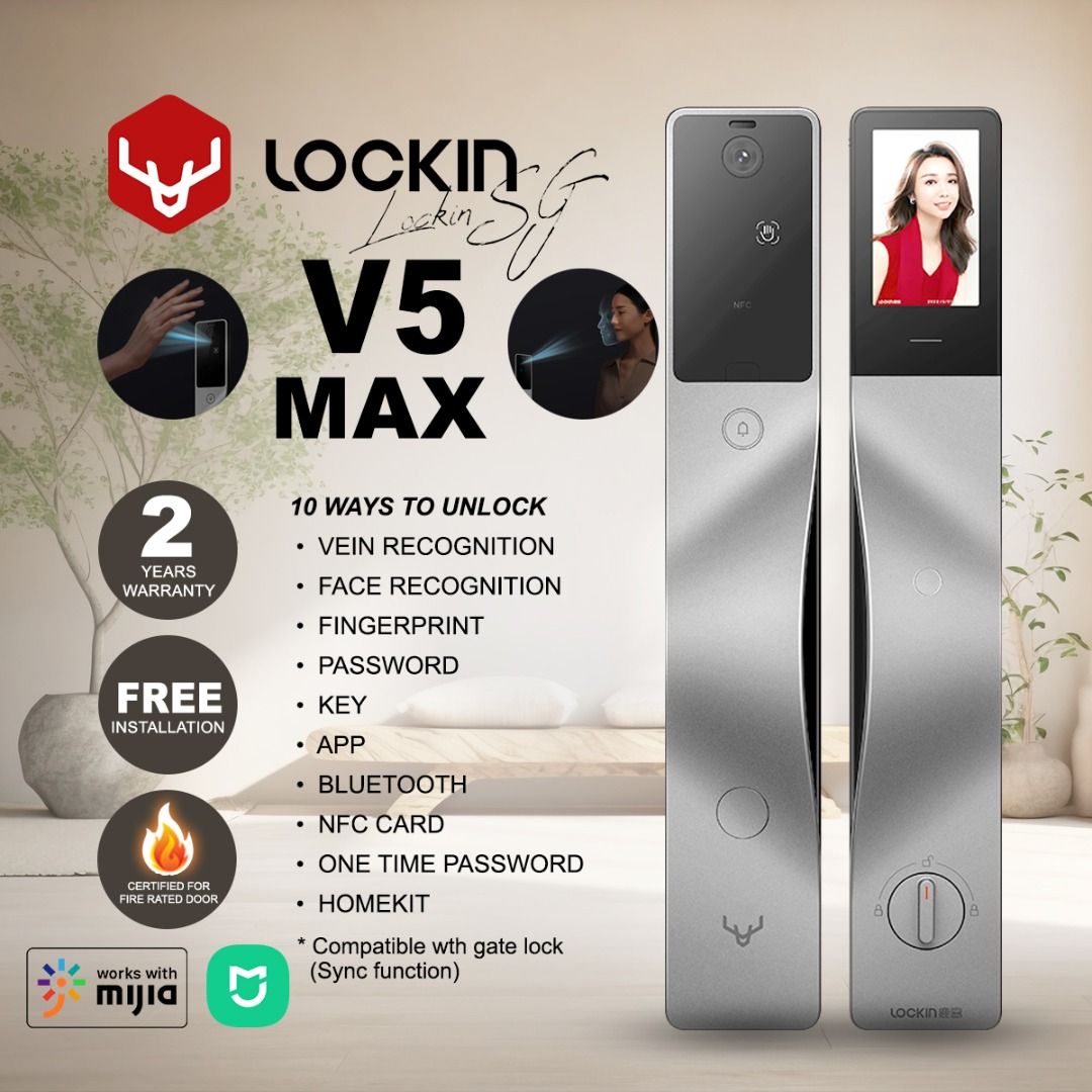 New V5 Max - Lockin Fire Rated Digital Lock, Furniture & Home Living ...