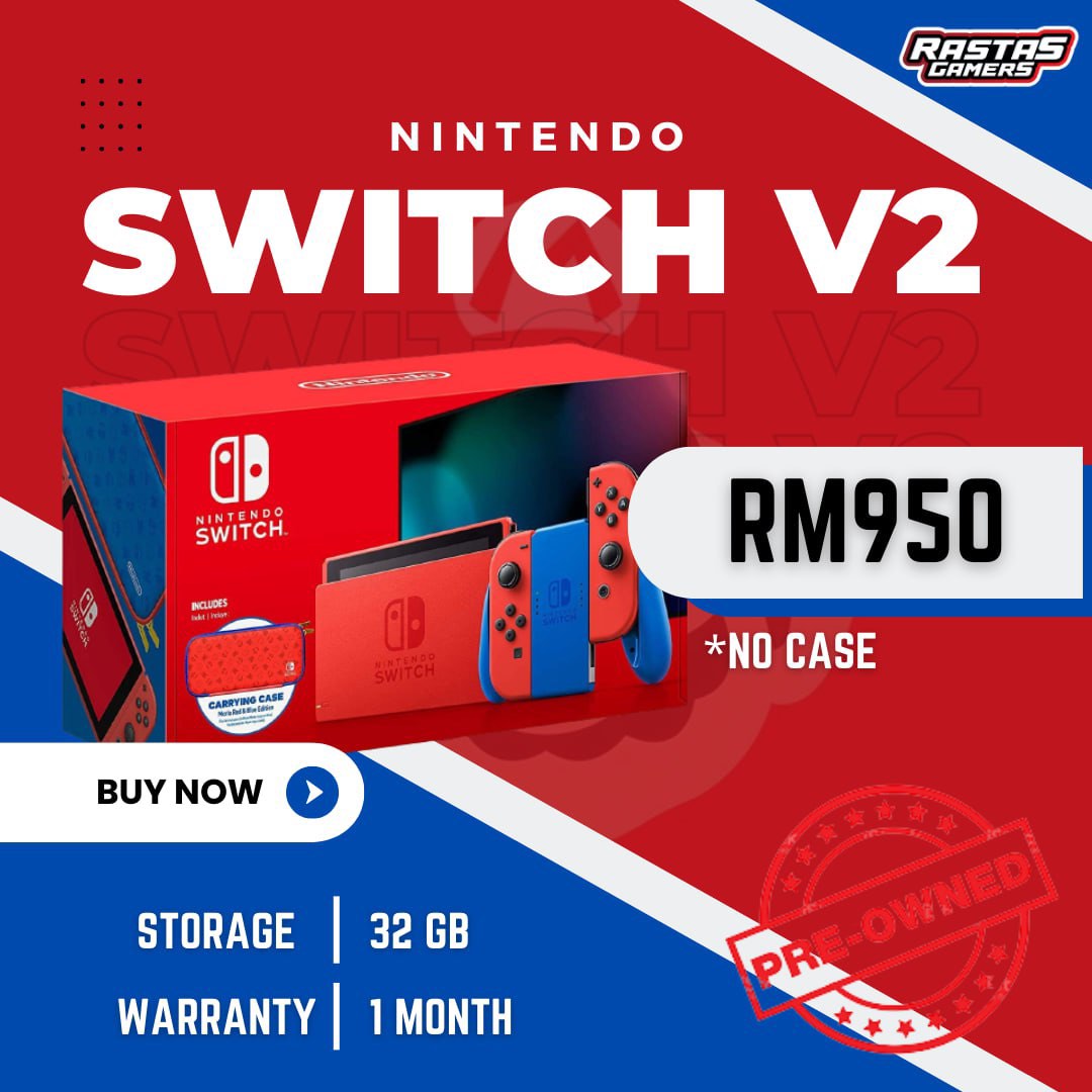 Nintendo switch v2 mario edition, Video Gaming, Video Game Consoles ...
