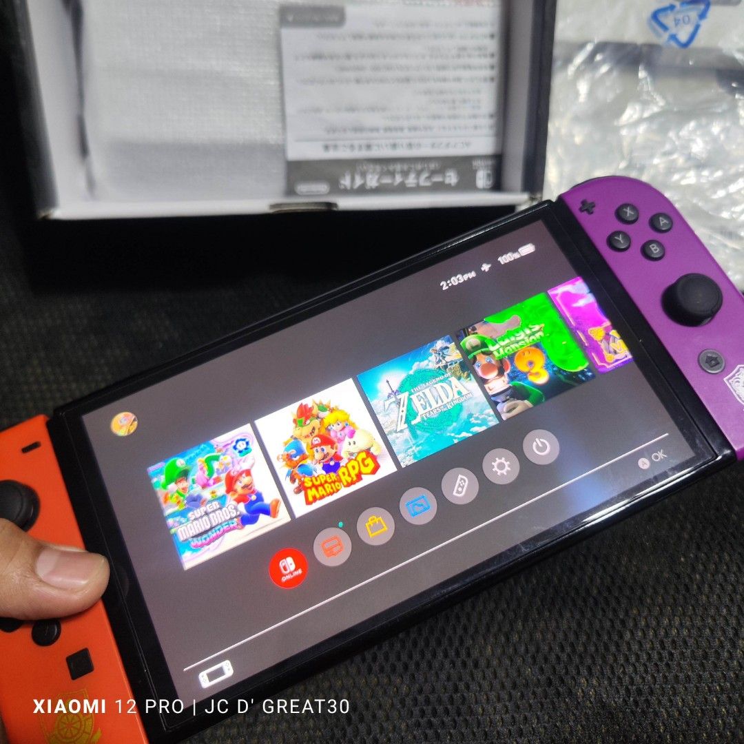Oled Jb pokemon Scarlet and violet edition Complete, Video Gaming ...