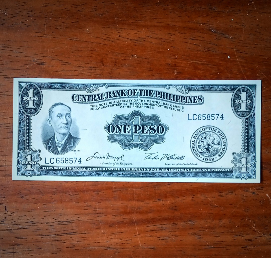 One Peso English Series Uncirculated Condition, Hobbies & Toys ...