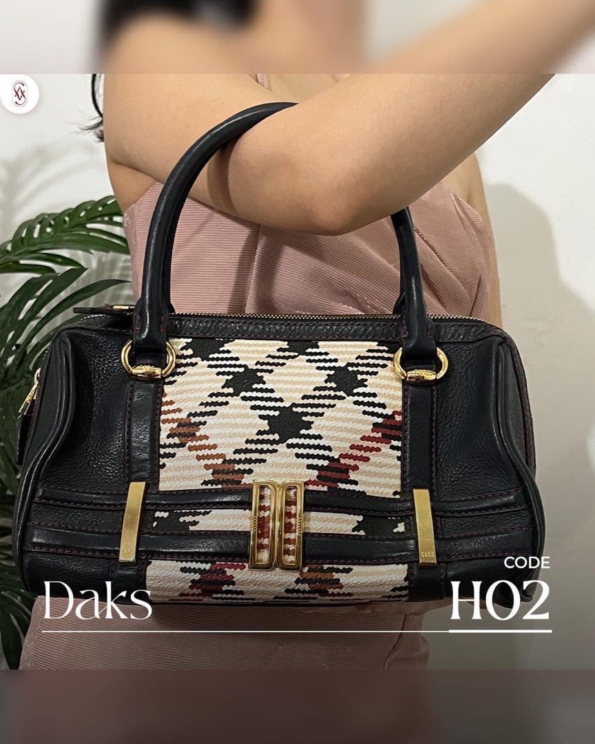 Original Daks preloved boston bag, Luxury, Bags & Wallets on Carousell