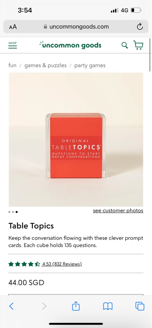 Original Table Topic RRP $44, Hobbies & Toys, Toys & Games on Carousell