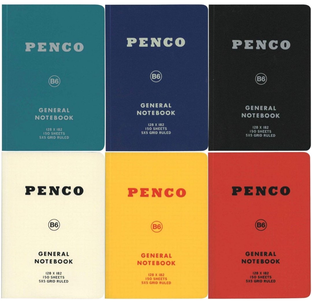 Penco General Notebook B6 grid 300 pages, Hobbies & Toys, Stationery ...