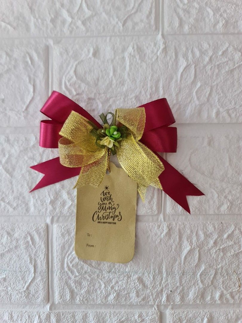 Pita hampers/hiasan natal + hand tag natal, Desain & Kerajinan Tangan ...