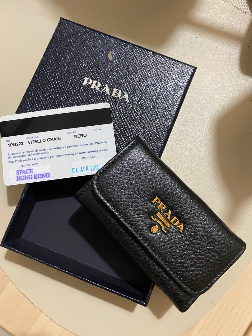 Prada Snap Key Case, Luxury, Bags & Wallets on Carousell