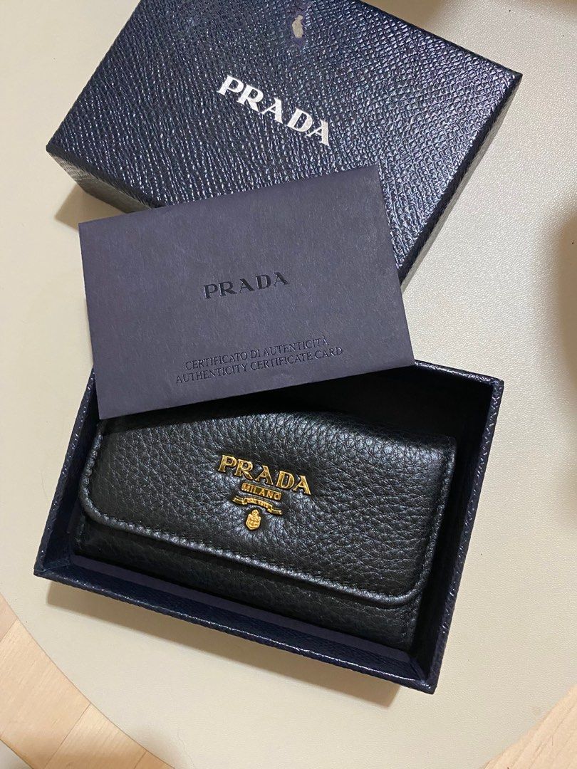 Prada Snap Key Case, Luxury, Bags & Wallets on Carousell